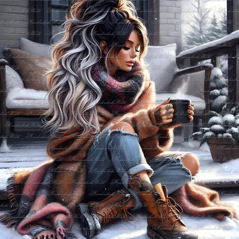 Winter Theme Clipart, Winter, Best Friend, Girlfriend Digital ...