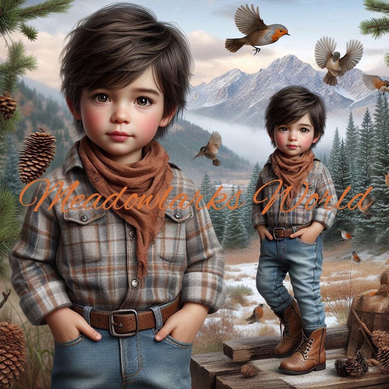 5 Digital Little Boy Clipart 1, Clip Art, Animals, Abstract Art ...