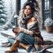 Winter Theme Clipart, Winter, Best Friend, Girlfriend Digital ...