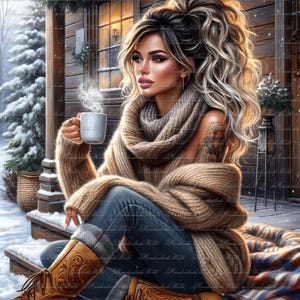 Winter Theme Clipart, Winter, Best Friend, Girlfriend Digital ...