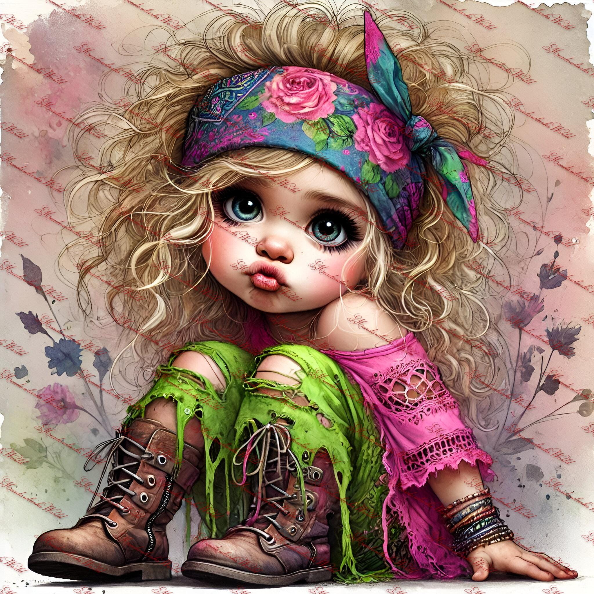 Little Girl Clipart, Cute Girl Clipart, 5 Digital Girly Clipart ...