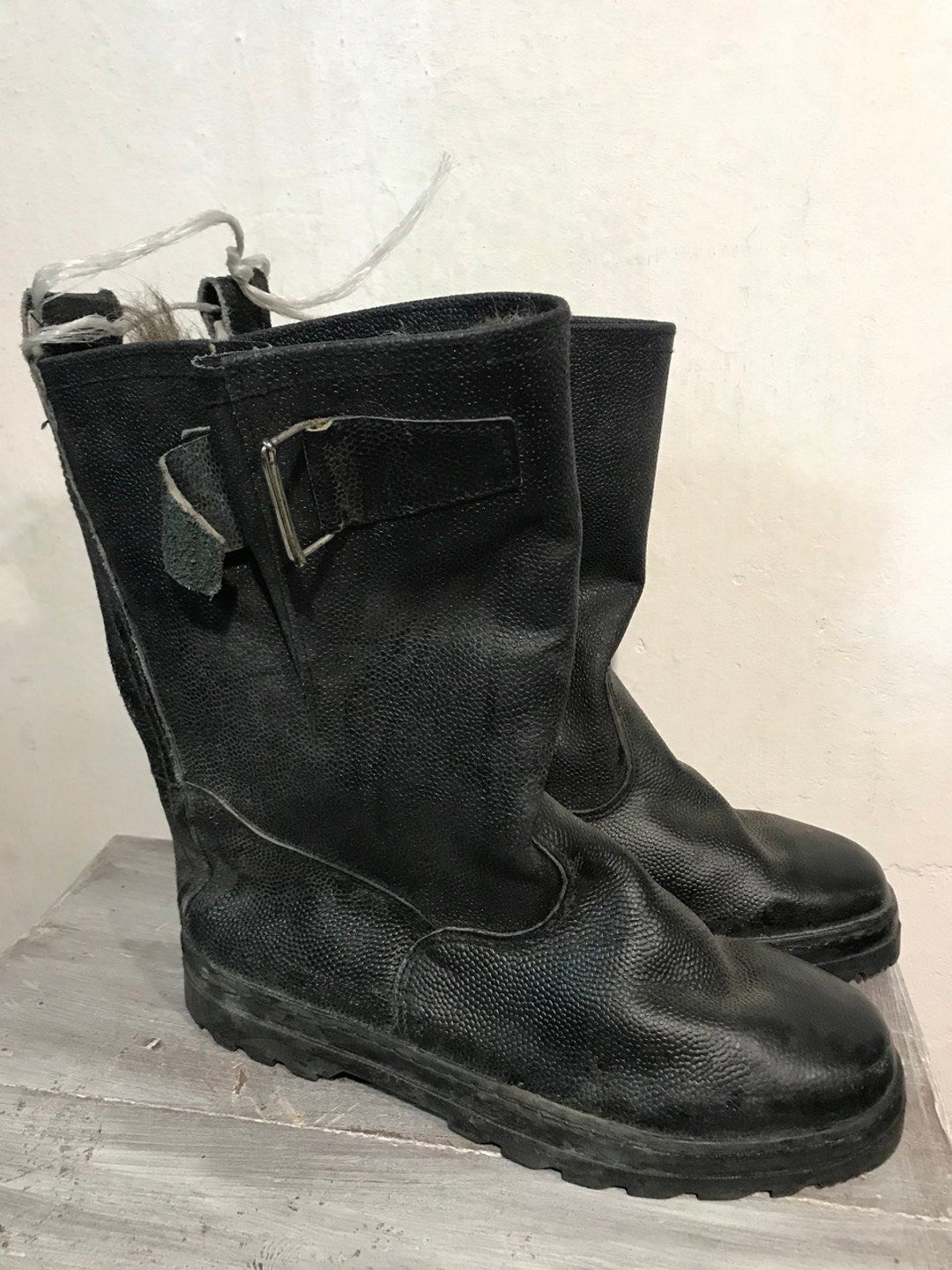 Vintage Russian Army Winter Jack Boots Sheepskin Fur Lining - Etsy