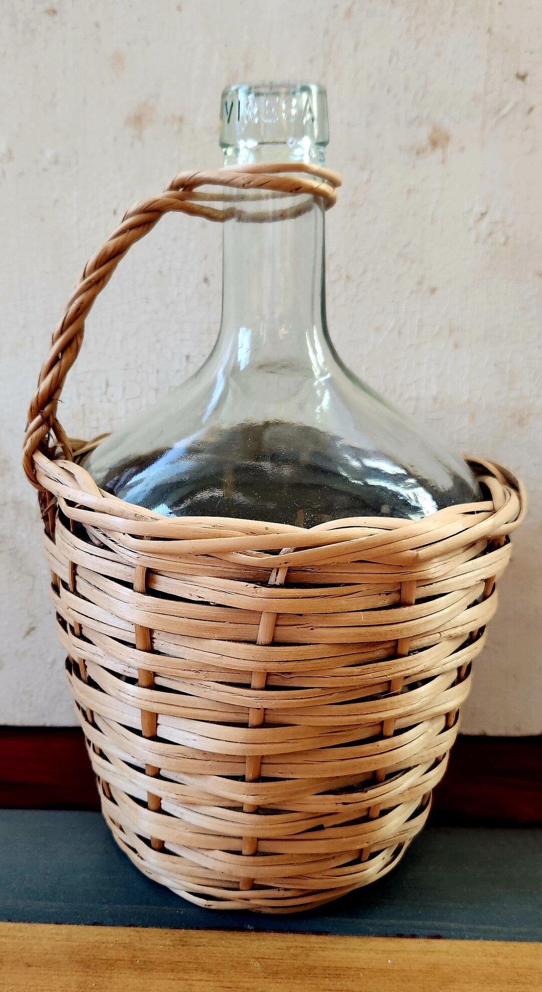 Vintage Viresa Bottle Wrapped in Wicker - Etsy Canada