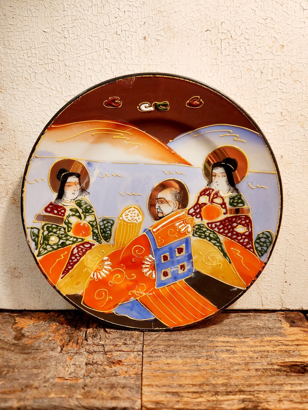 6 Vintage Japanese Handpainted Plates set of 6 - Etsy