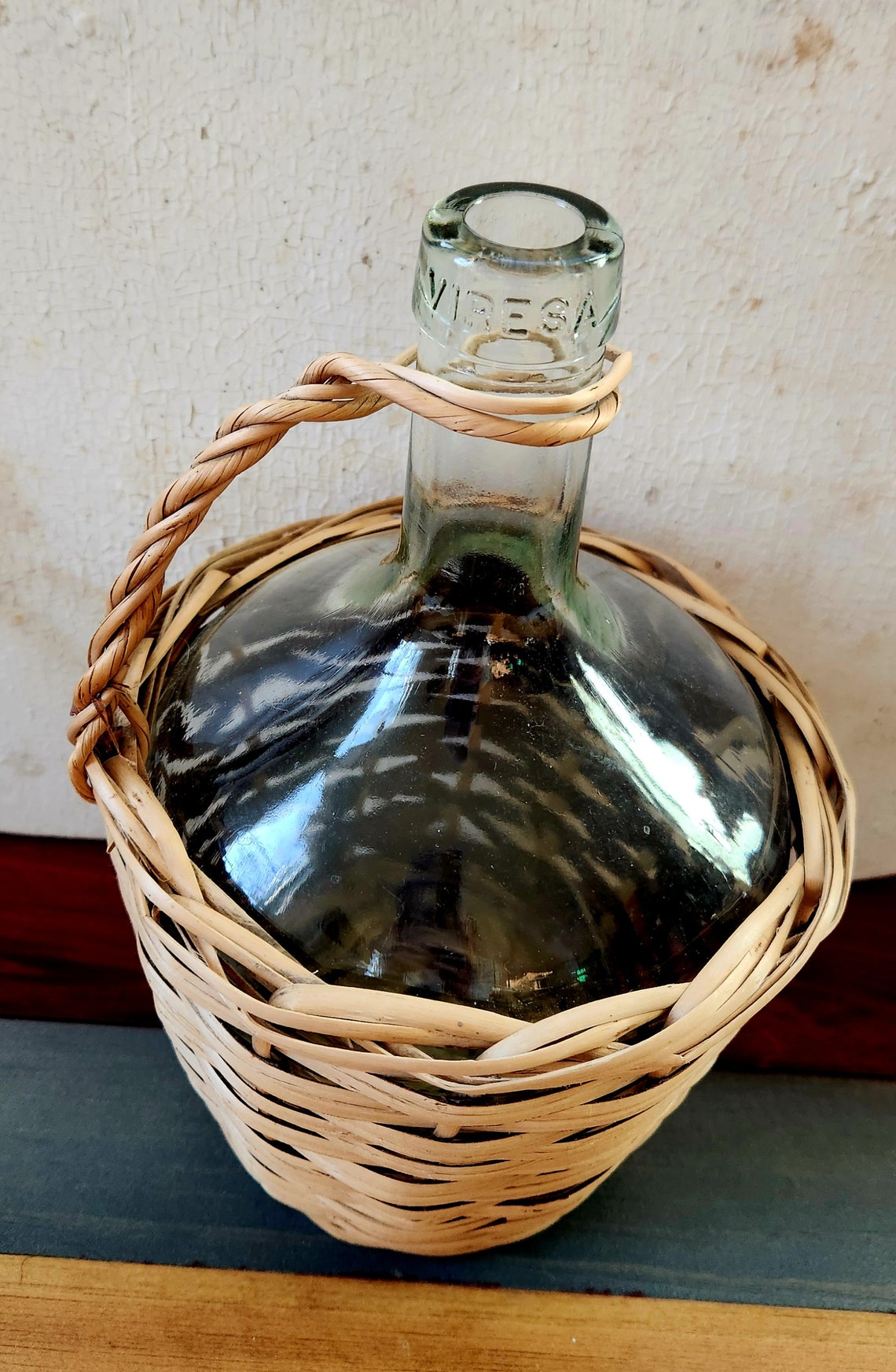 Vintage Viresa Bottle Wrapped in Wicker - Etsy Canada