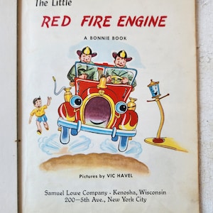 The Little Red Fire Engine - 1953 - Etsy