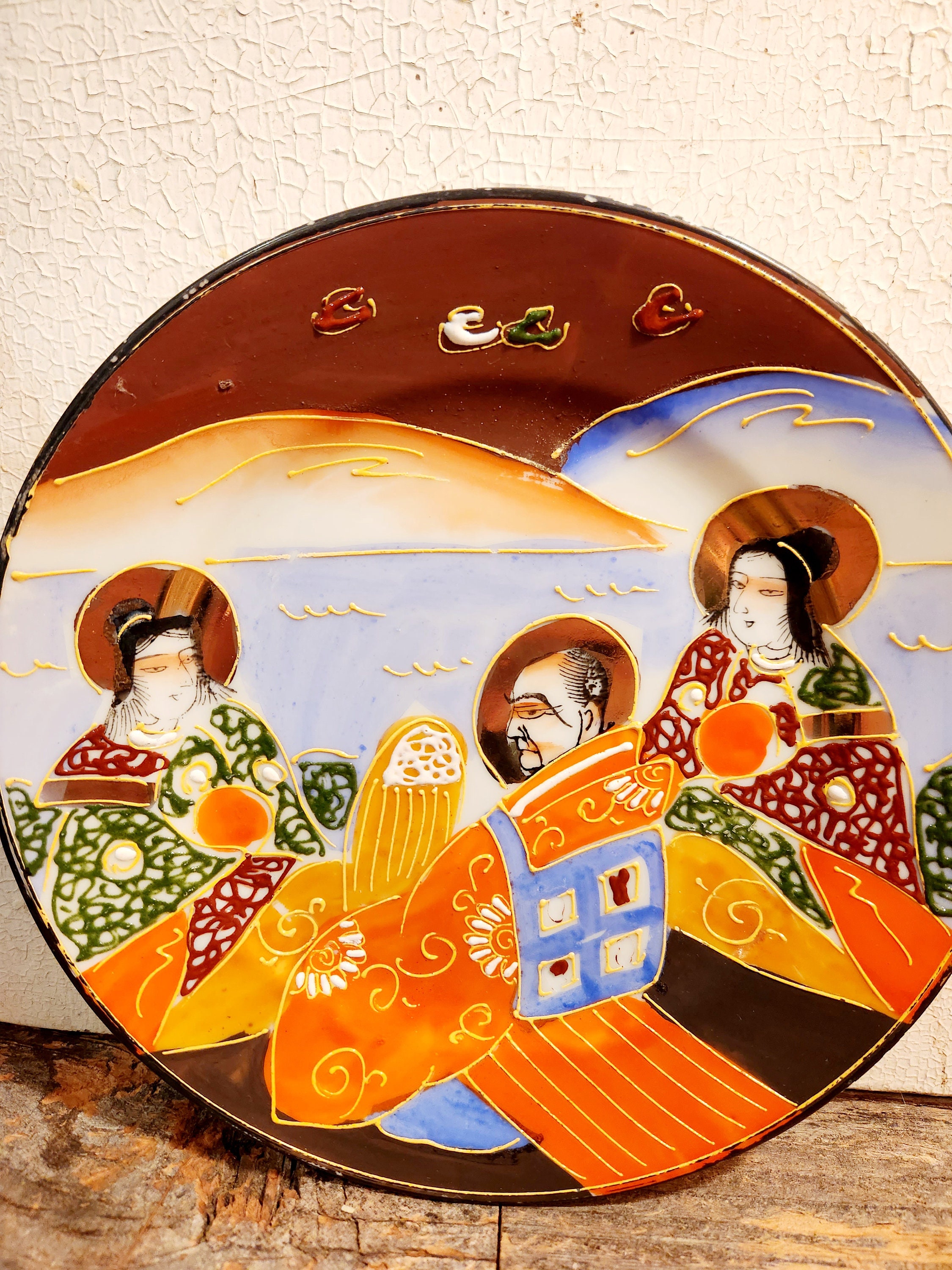 6 Vintage Japanese Handpainted Plates set of 6 - Etsy