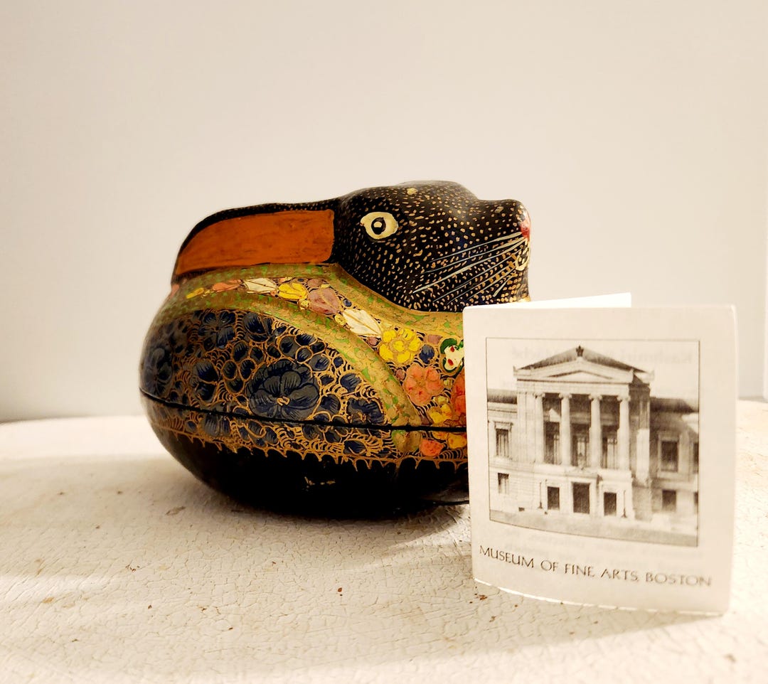 Kashmiri Papier-mache Bunny Trinket Box - Etsy