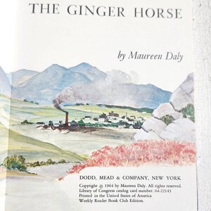 The Ginger Horse, 1964 by Maureen Daly Illustrated by Wesley Dennis - Etsy
