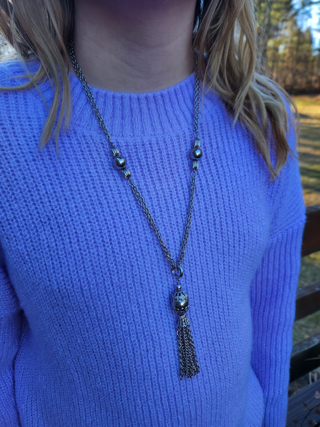 Vintage Tassel Necklace Etsy