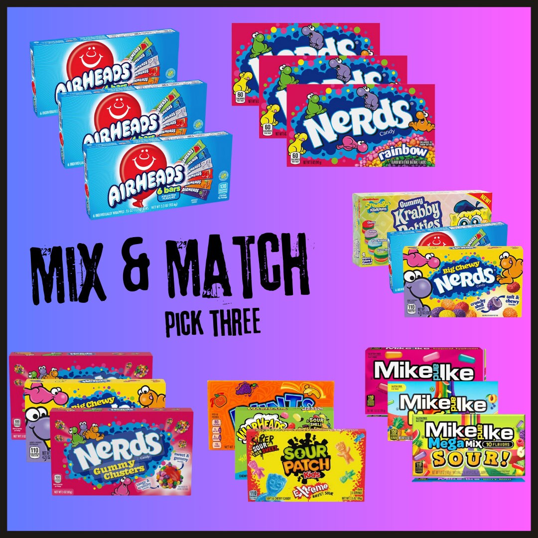 Mix & Match American Sweets : Theatre Boxs FREE DELIVERY - Etsy