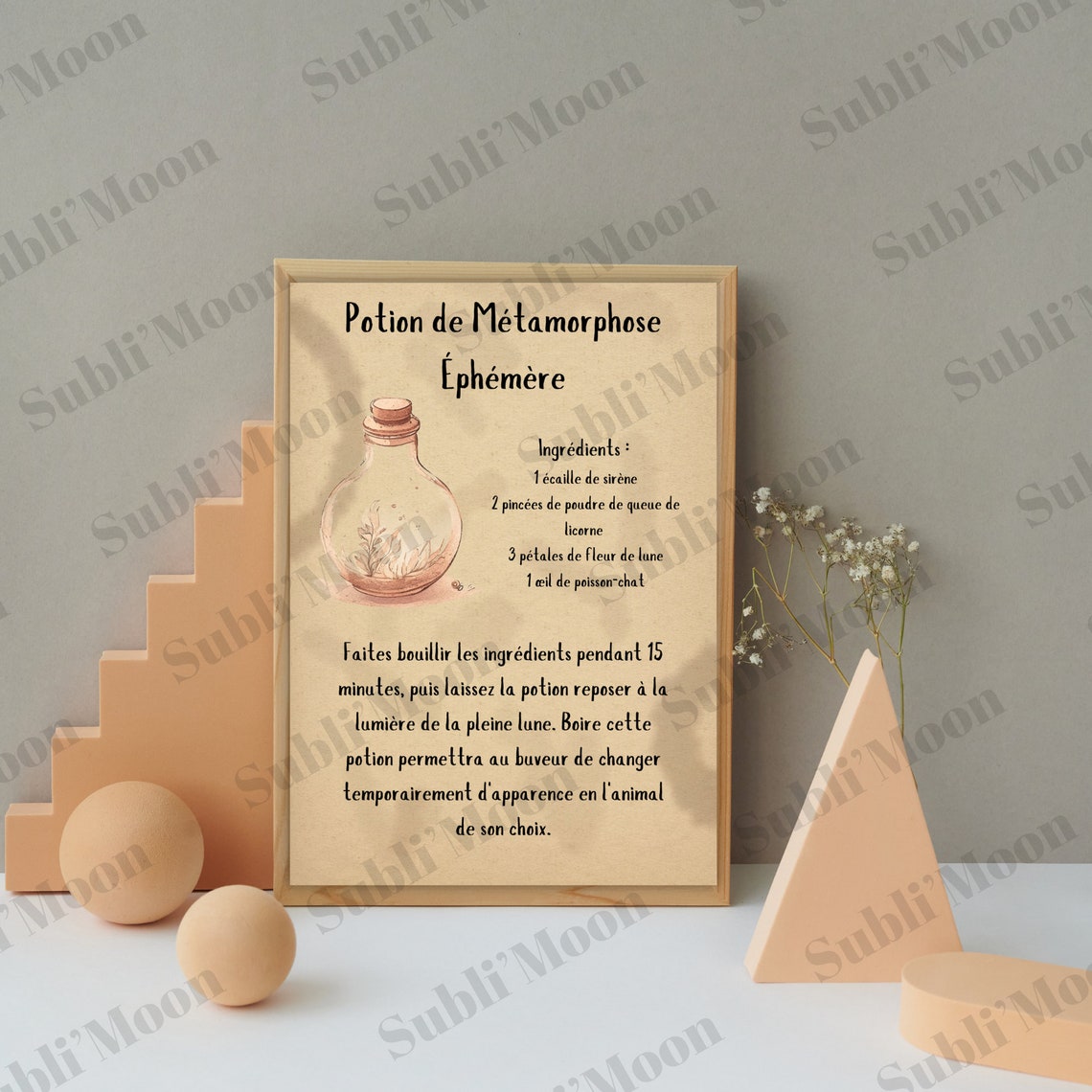 Set of 6 Digital Posters of Magic Potions Grimoire Effect - Etsy