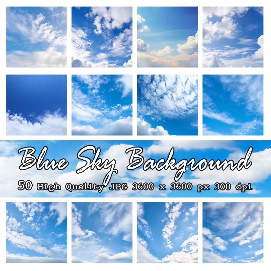 50 Sky Background, High Quality JPEG 36003600px 300 Dpi, Cloudy Skies ...