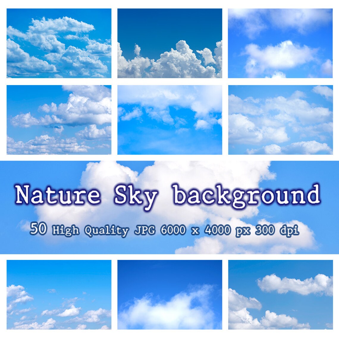 50 Nature Sky Background, High Quality JPEG 6000x4000px 300 Dpi, Cloudy ...