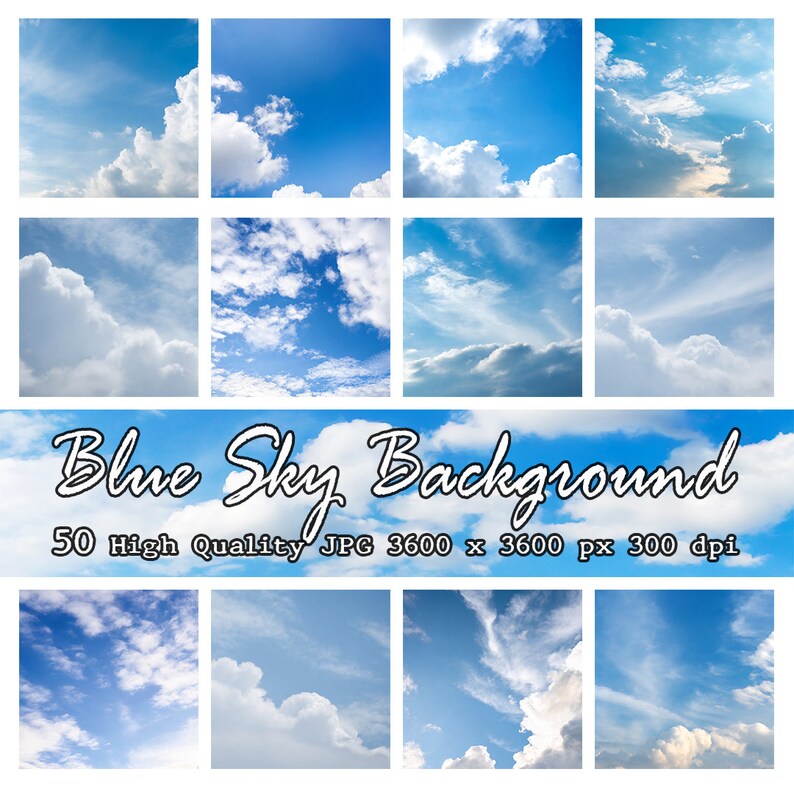 50 Sky Background, High Quality JPEG 36003600px 300 Dpi, Cloudy Skies ...