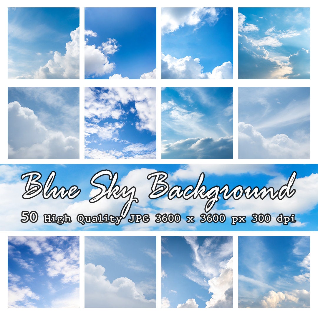 50 Sky Background, High Quality JPEG 36003600px 300 Dpi, Cloudy Skies ...