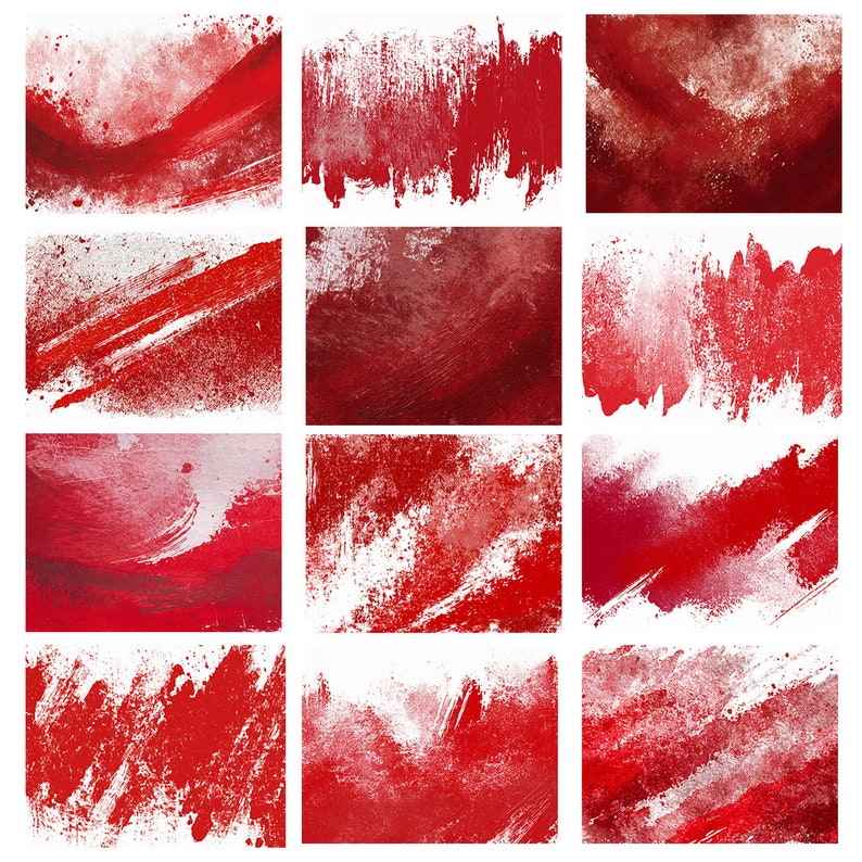 50 Red Splash Backgrounds, Horror Splatter Textures (digital Download ...