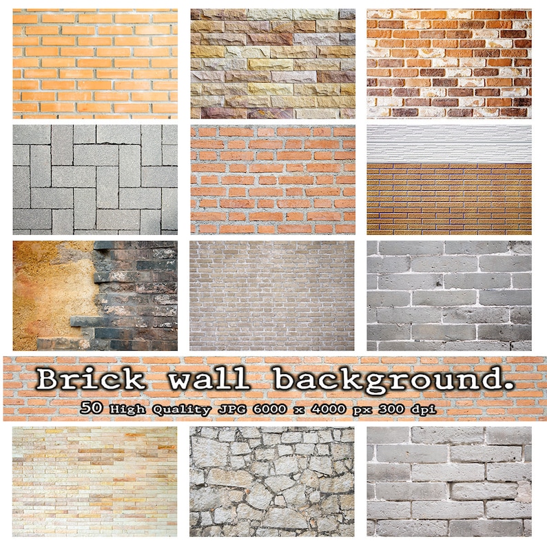 50 Brick Wall Background, High Quality JPEG 6000x4000px 300 Dpi ...
