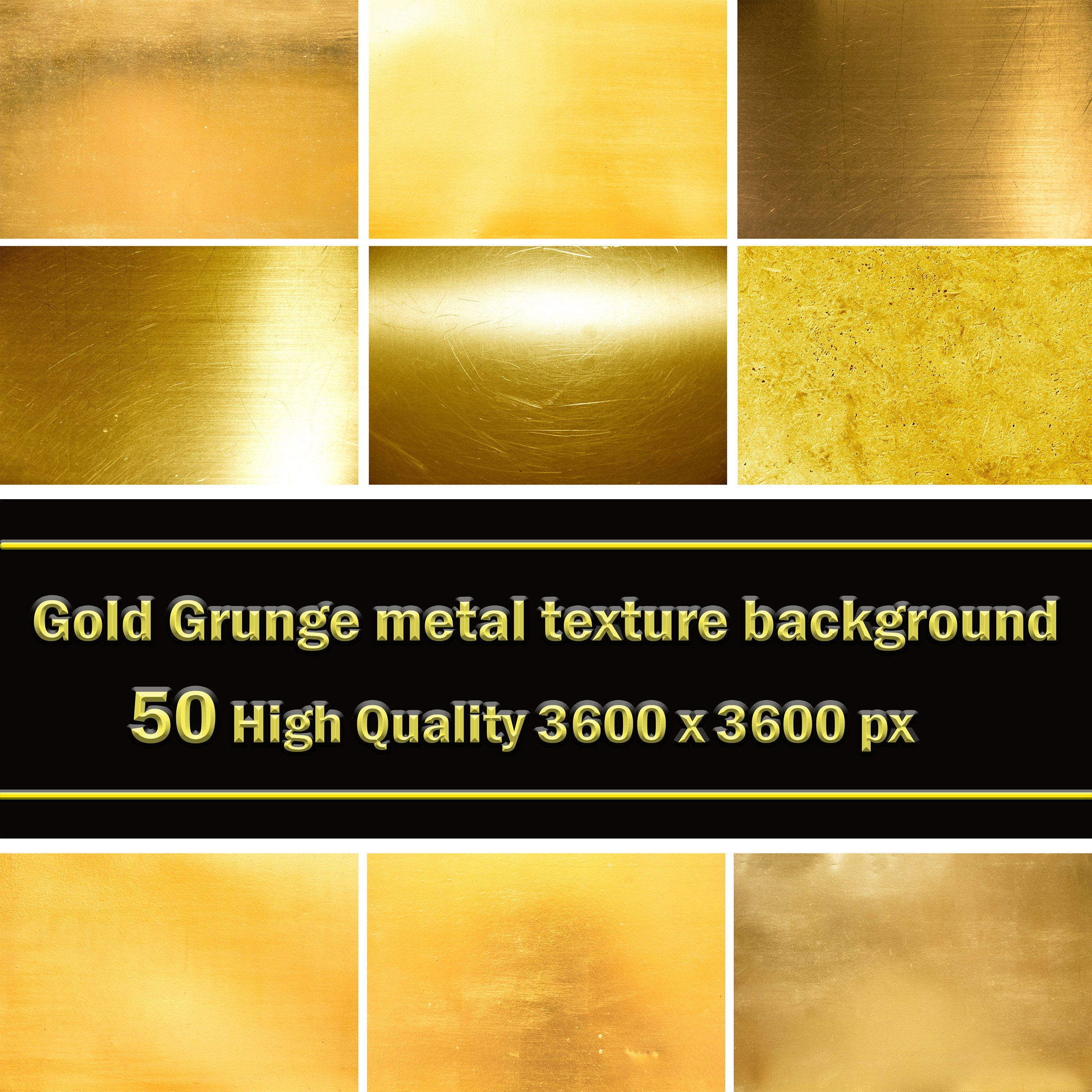 50 Distressed Gold Grunge Metal Texture Background, 3600x3600 Px Gold ...