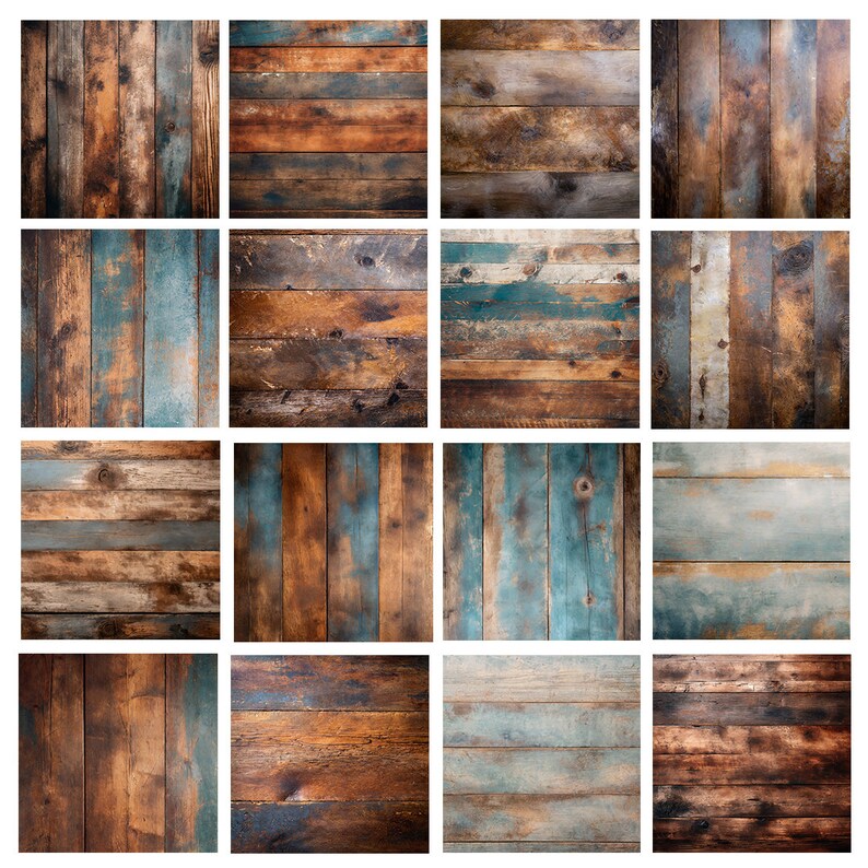 50 Rustic Old Wood Background Digital Papers, Old Wooden Texture Paper ...