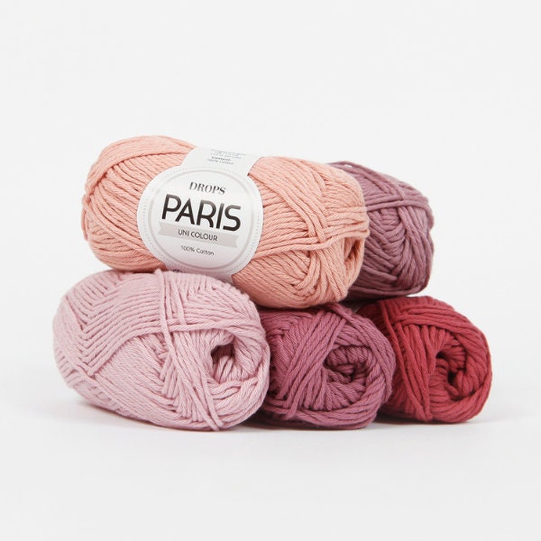 Drops Paris Yarn, 100% Cotton Yarn, Knitting Yarn, Summer Soft Light ...