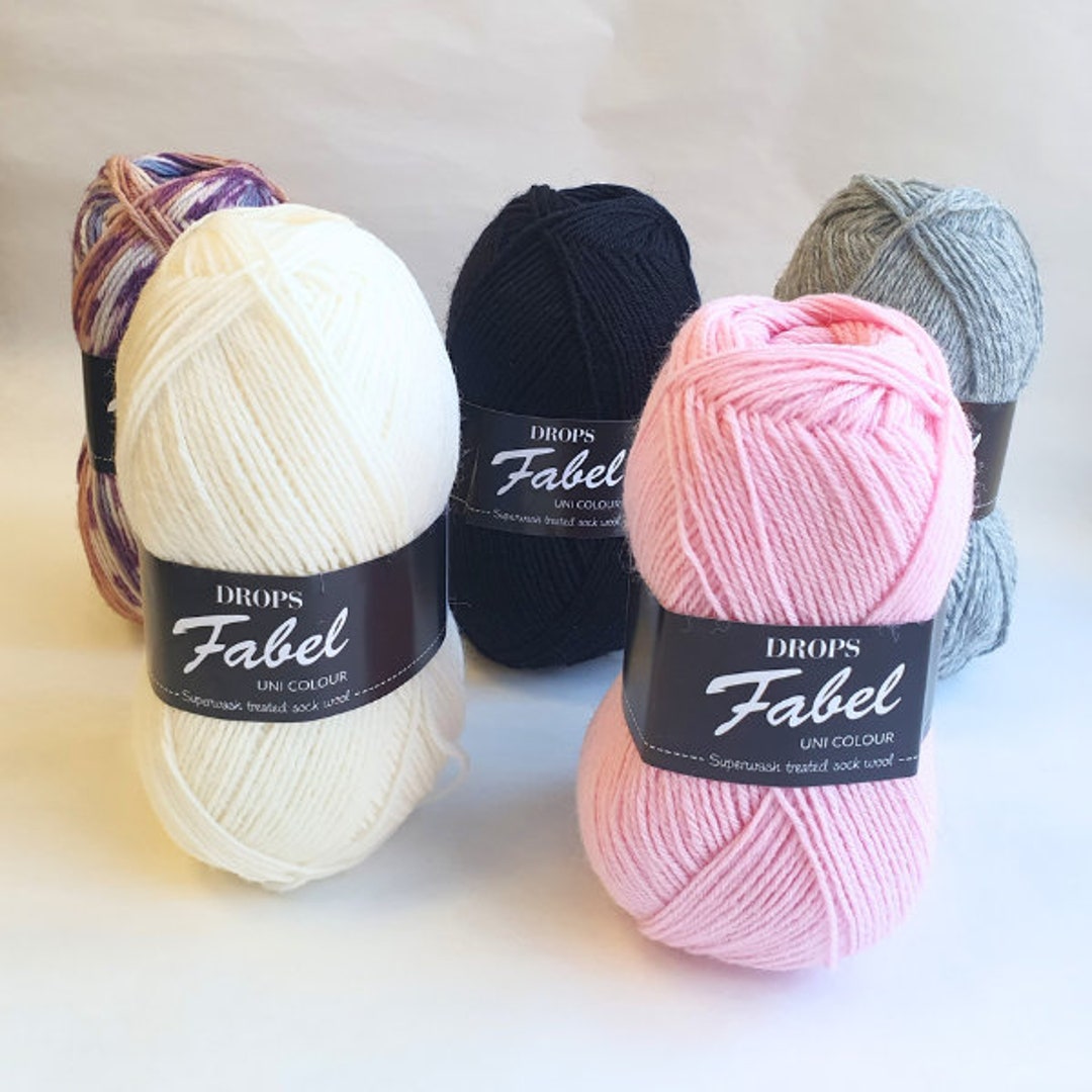 Wool Yarn DROPS Fabel Sock Yarn Superwash Yarn Gradient Yarn Natural ...