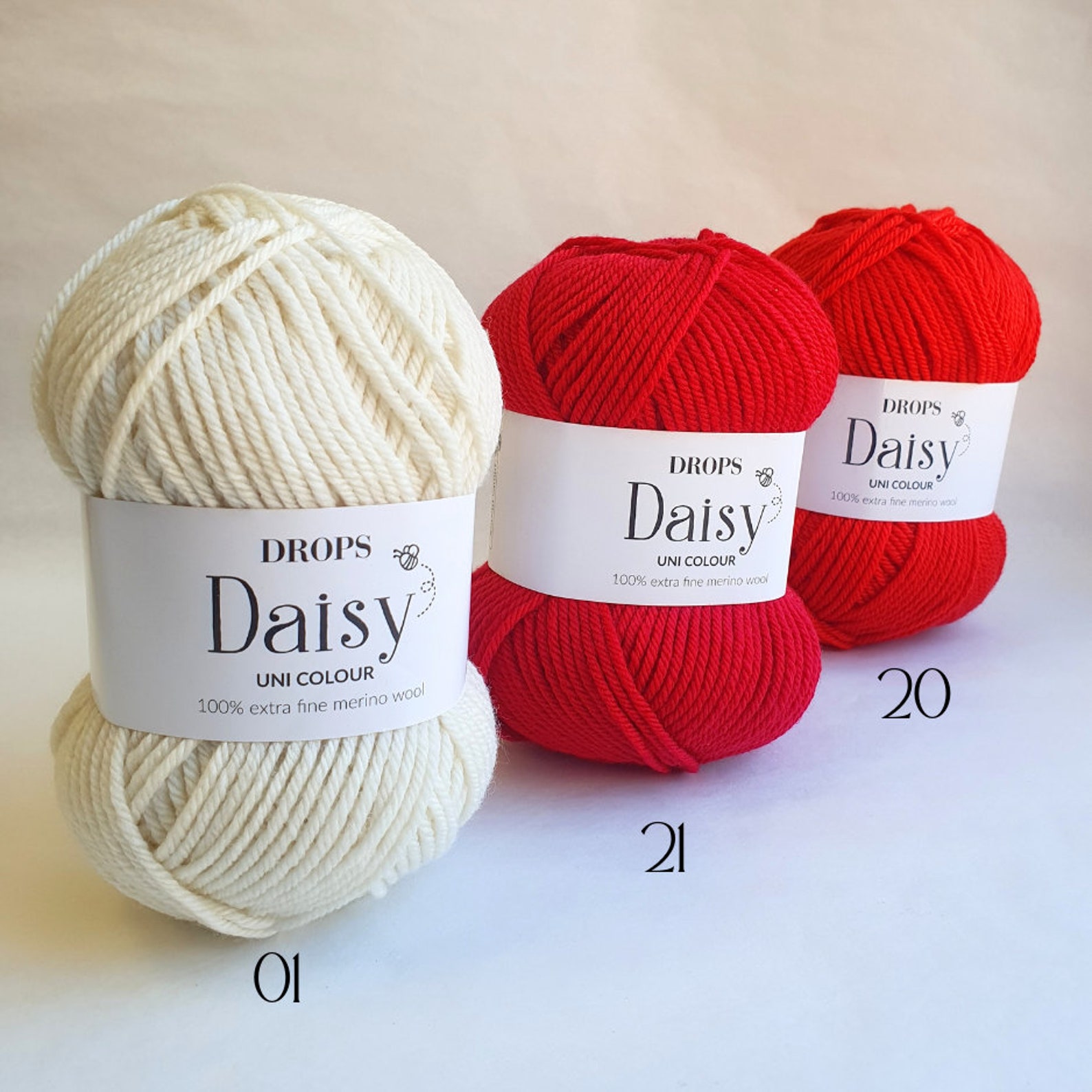 Merino Yarn DROPS Daisy Extra Fine Merino Wool Yarn DK Worsted Weight ...