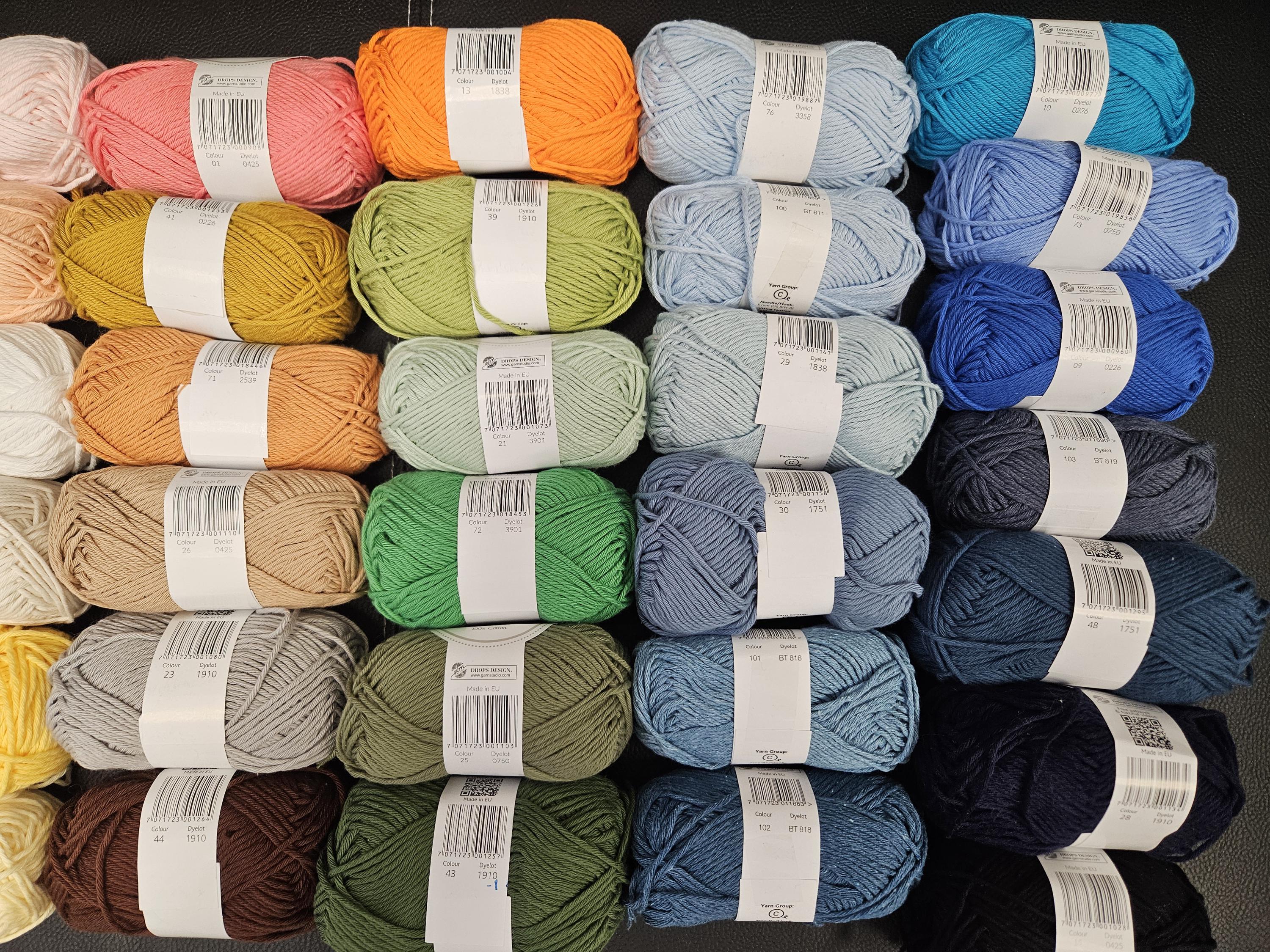 Drops Paris Yarn, 100% Cotton Yarn, Knitting Yarn, Summer Soft Light ...