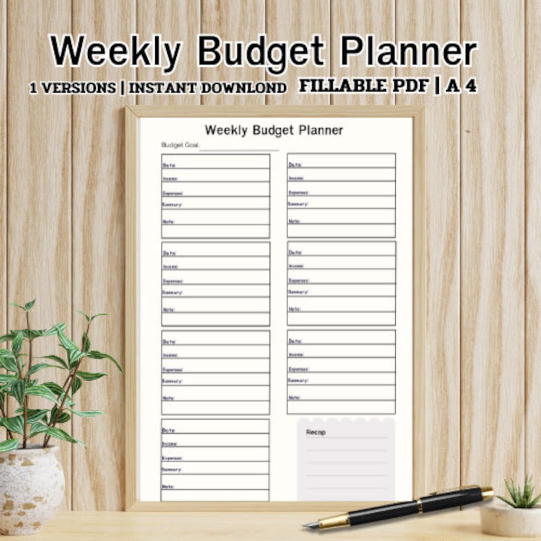 Weekly Budget Planner,,weekly Budge,weekly Living Expense,weekly Budget ...