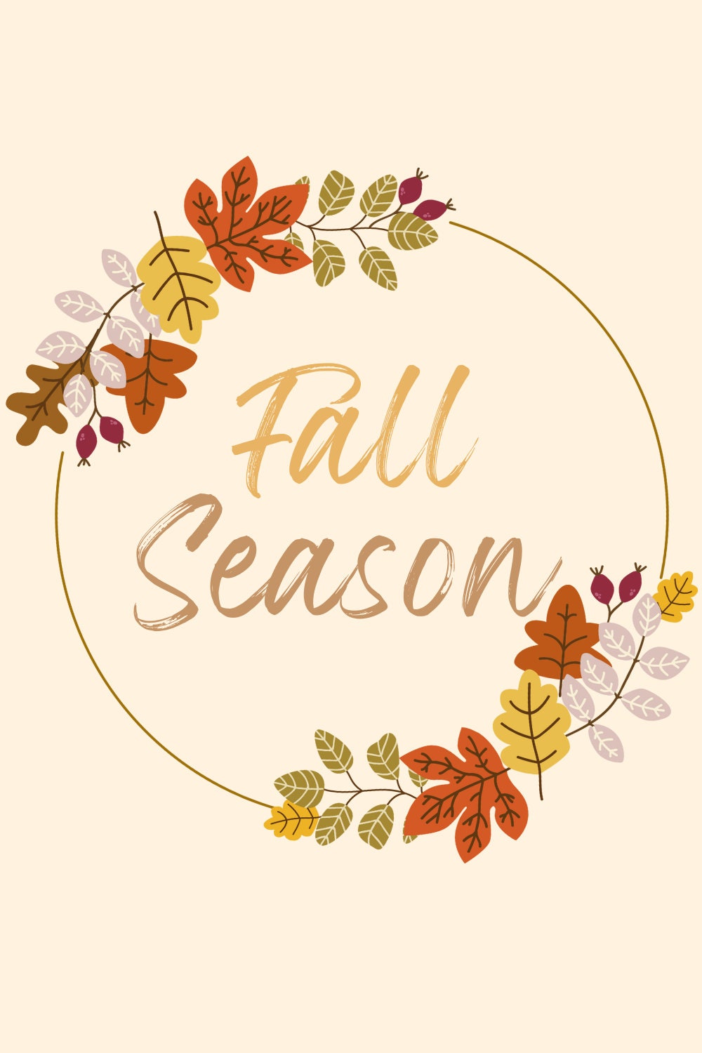 Printable Fall Poster Its Fall Season Poster Cute Animals - Etsy