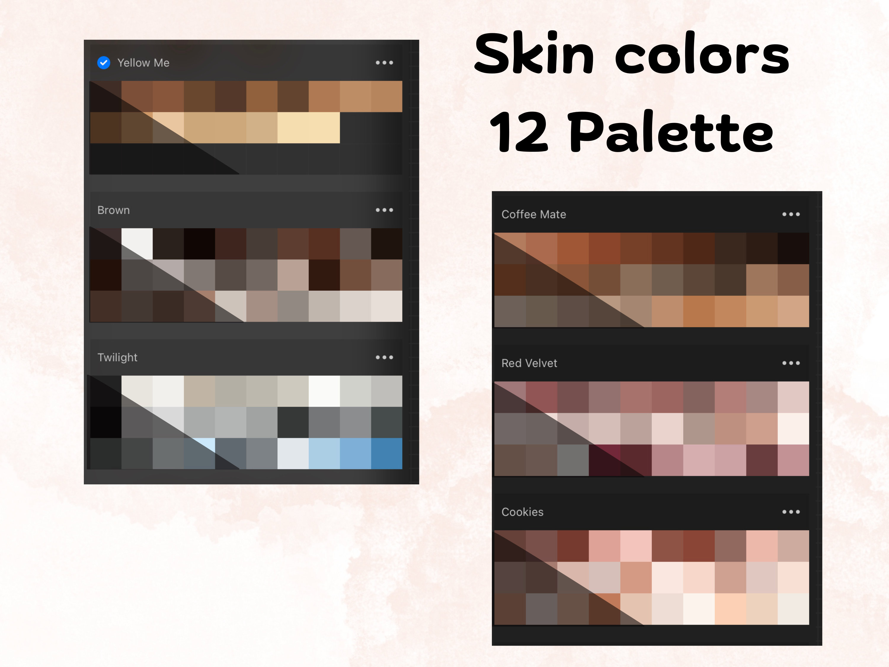 Skin Tones Procreate Colors Palette Procreate Palette Color Skin Tones ...