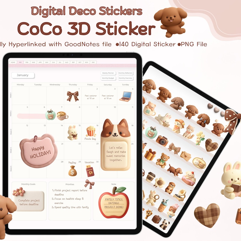 Aesthetic Stickers 3d - Etsy