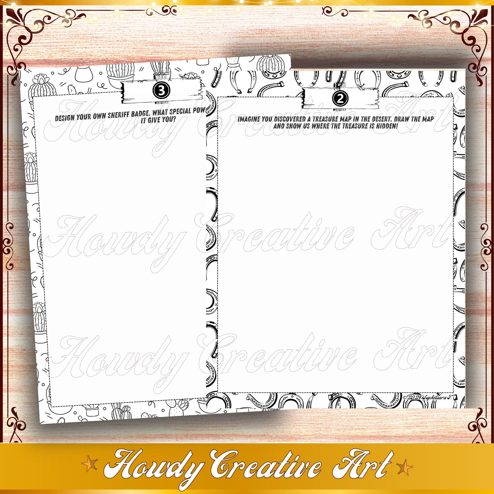 Printable Western Cowboy Creative Writing Prompts for Kids. Fun Wild ...