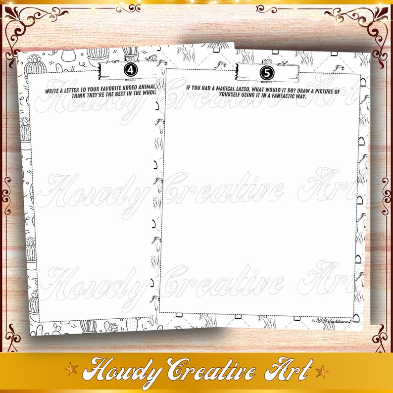 Printable Western Cowboy Creative Writing Prompts for Kids. Fun Wild ...