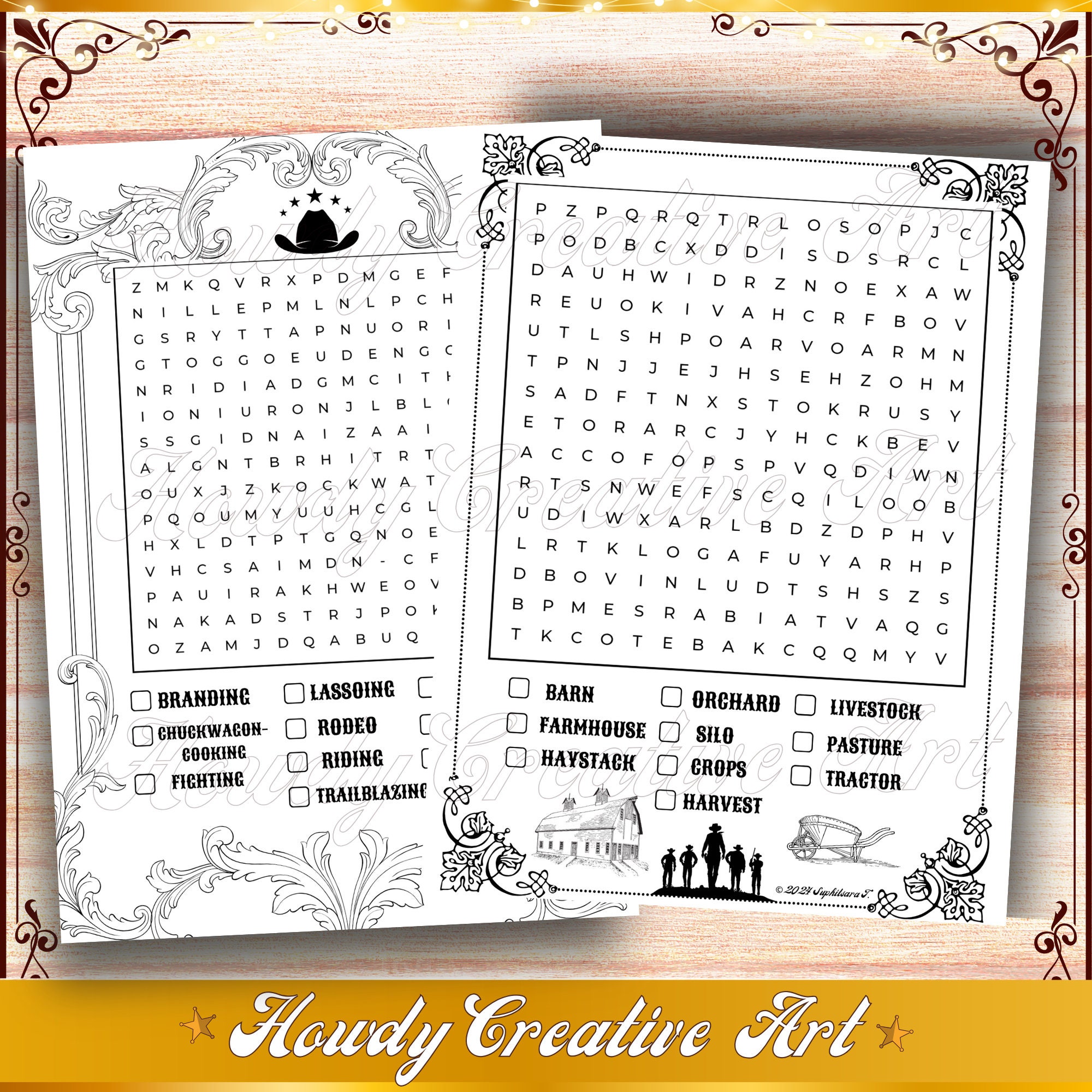 Printable Western Cowboy Word Snake Puzzle Sheets | Fun Word Game Old ...