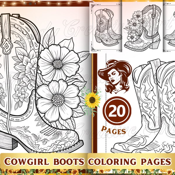 Printable Cowboy Birthday Coloring Page - Etsy
