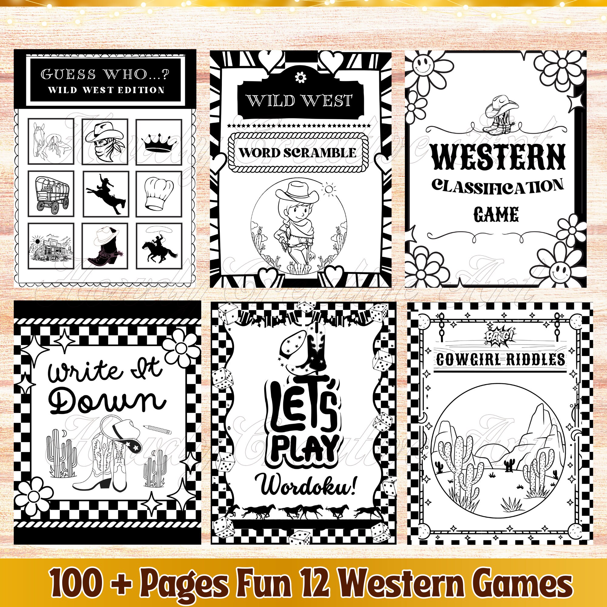 Printable Cowgirl Activity Pages for Kids Fun Western Cowboy Activity ...
