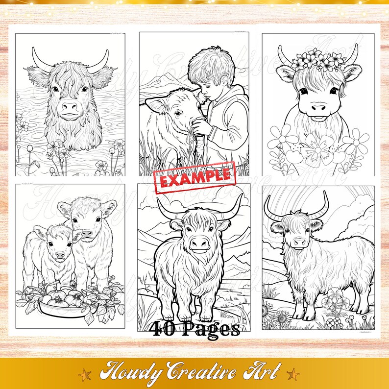 Cute Highland Cow Printable Kids Coloring Pages | Fun Scottish Cows ...