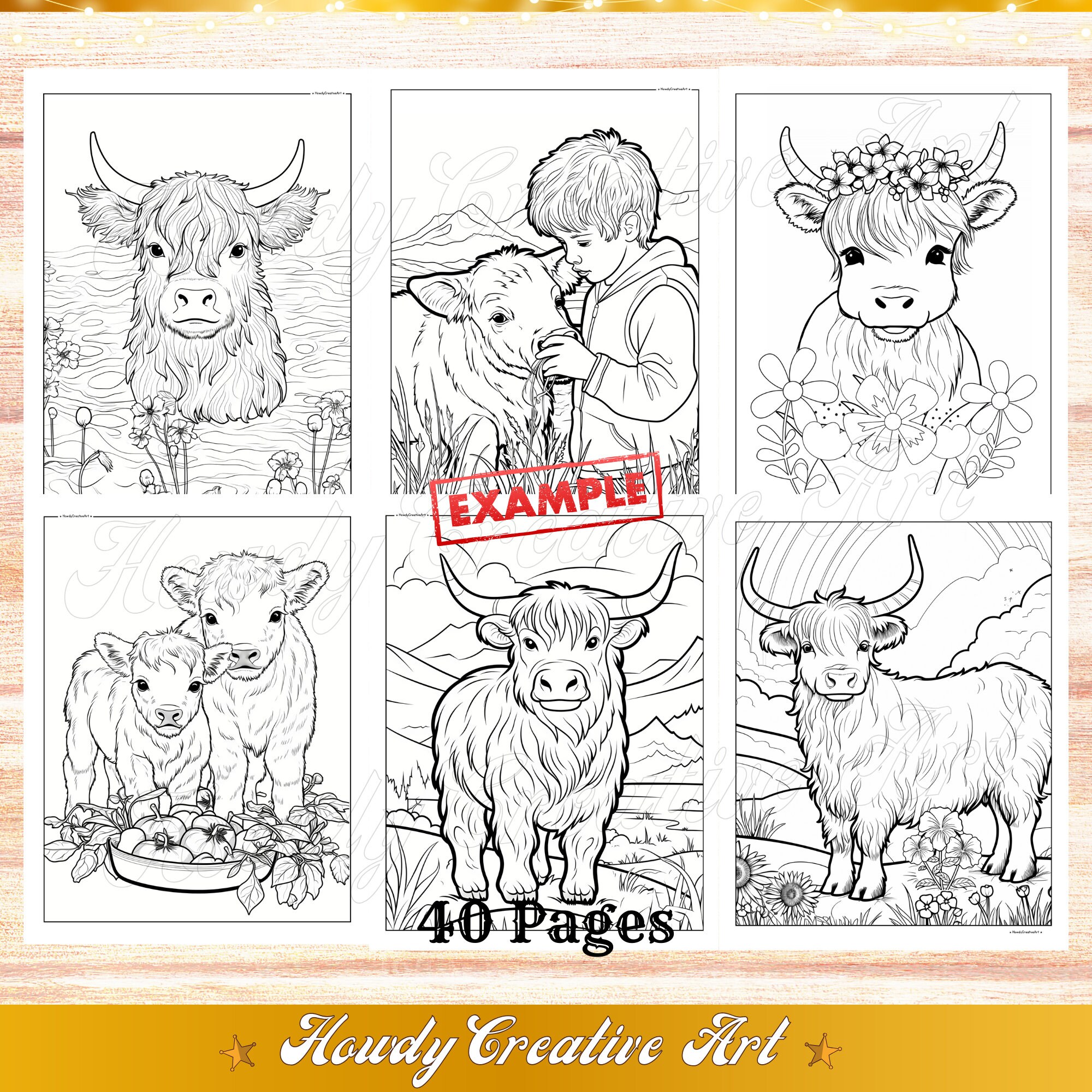 Cute Highland Cow Printable Kids Coloring Pages | Fun Scottish Cows ...