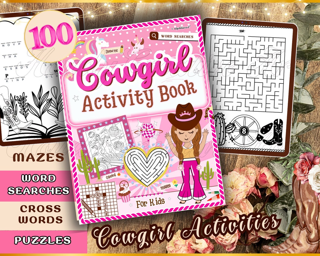 Printable Cowgirl Activity Pages for Kids | Fun Western Cowboy Activity ...