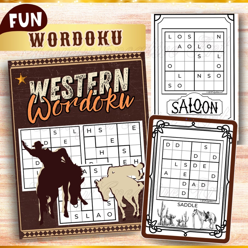 Western Word Game | Fun Cowboy Country Theme Activity Sheets | Wild ...