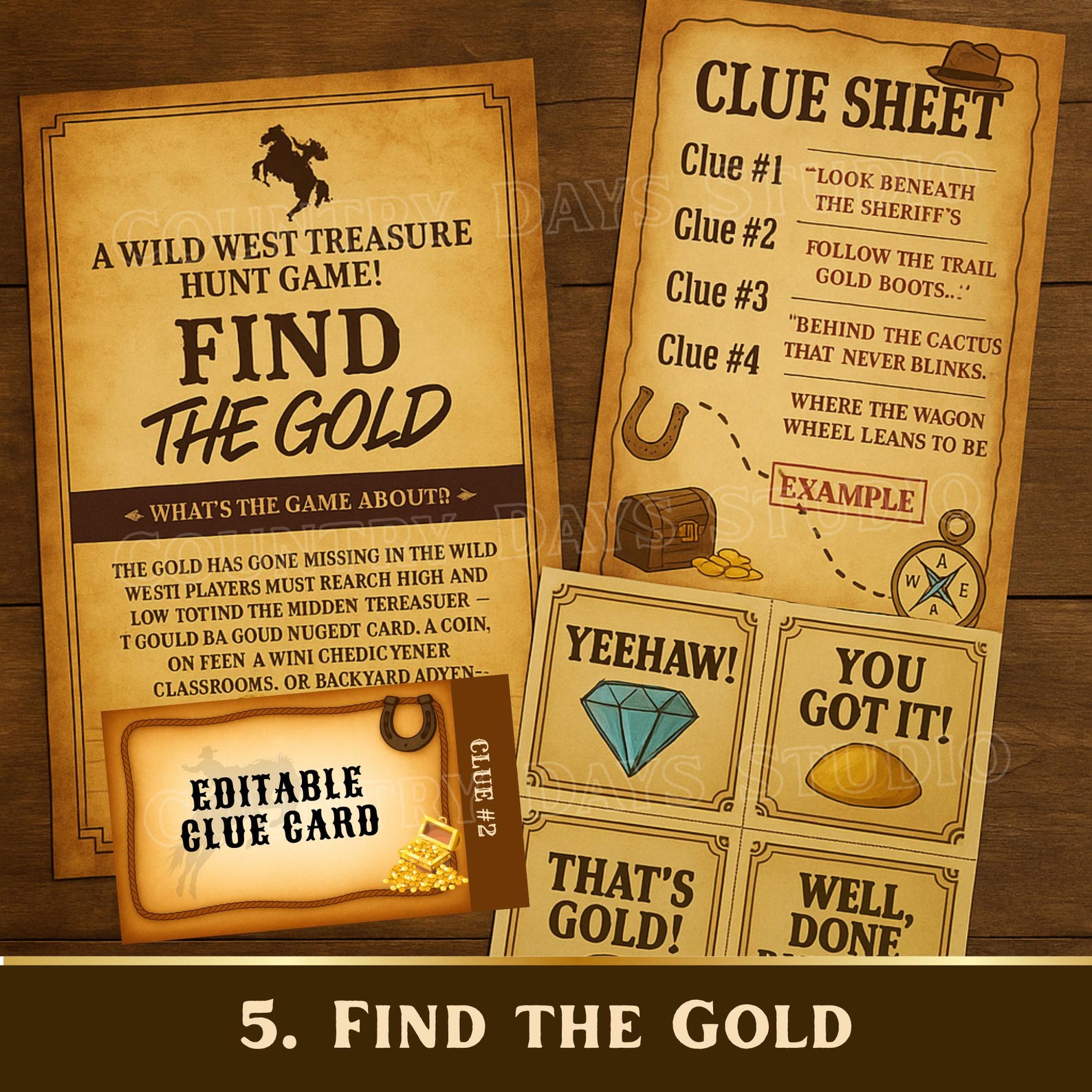 Western Scavenger Hunt Game: 7-in-1 Cowboy Party Games (printable) - Etsy