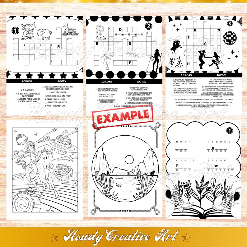 Printable Cowgirl Activity Pages for Kids | Fun Western Cowboy Activity ...