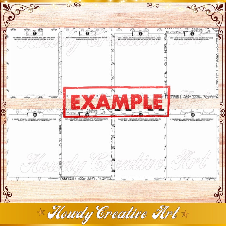 Printable Western Cowboy Creative Writing Prompts for Kids. Fun Wild ...