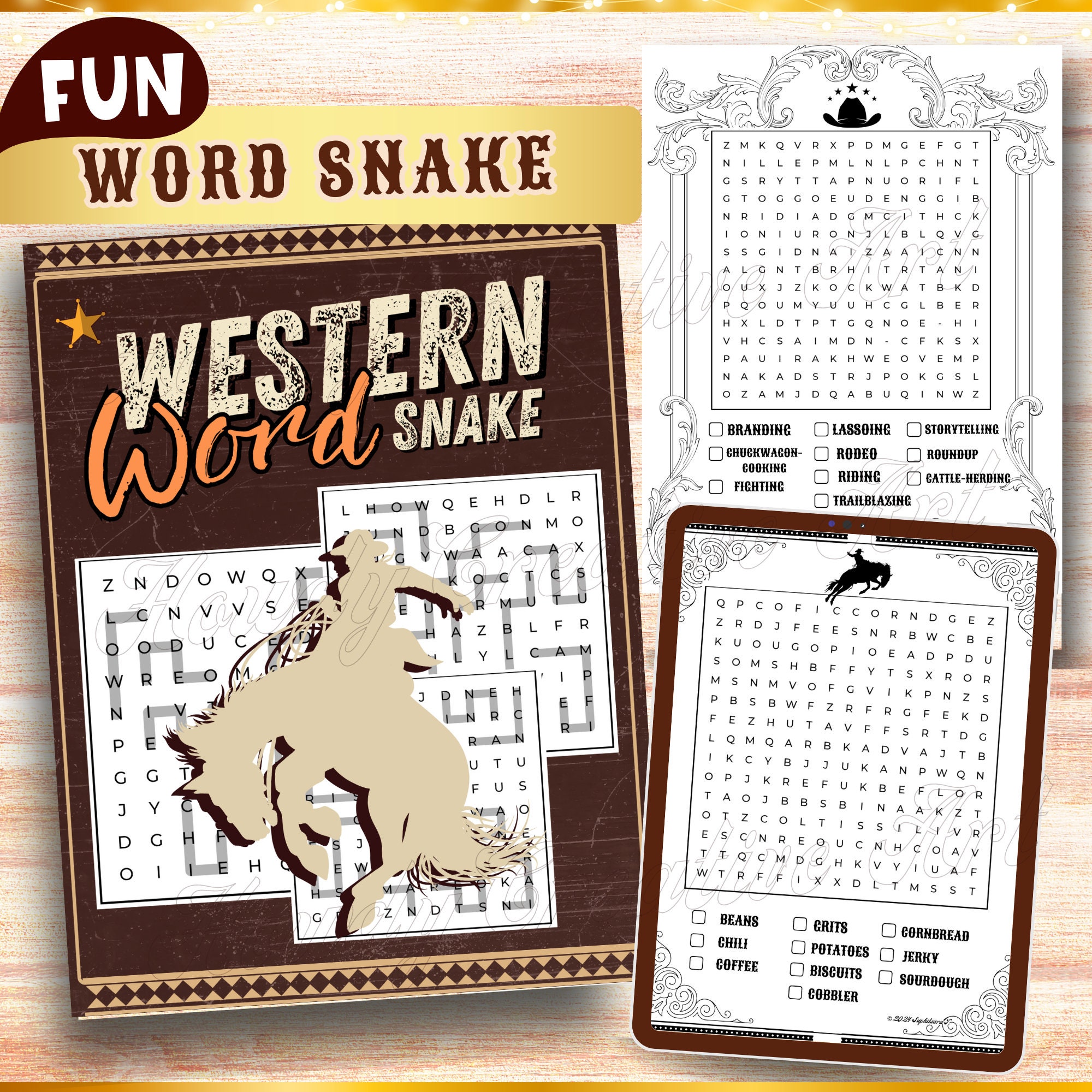 Western Word Game | Fun Cowboy Country Theme Activity Sheets | Wild ...