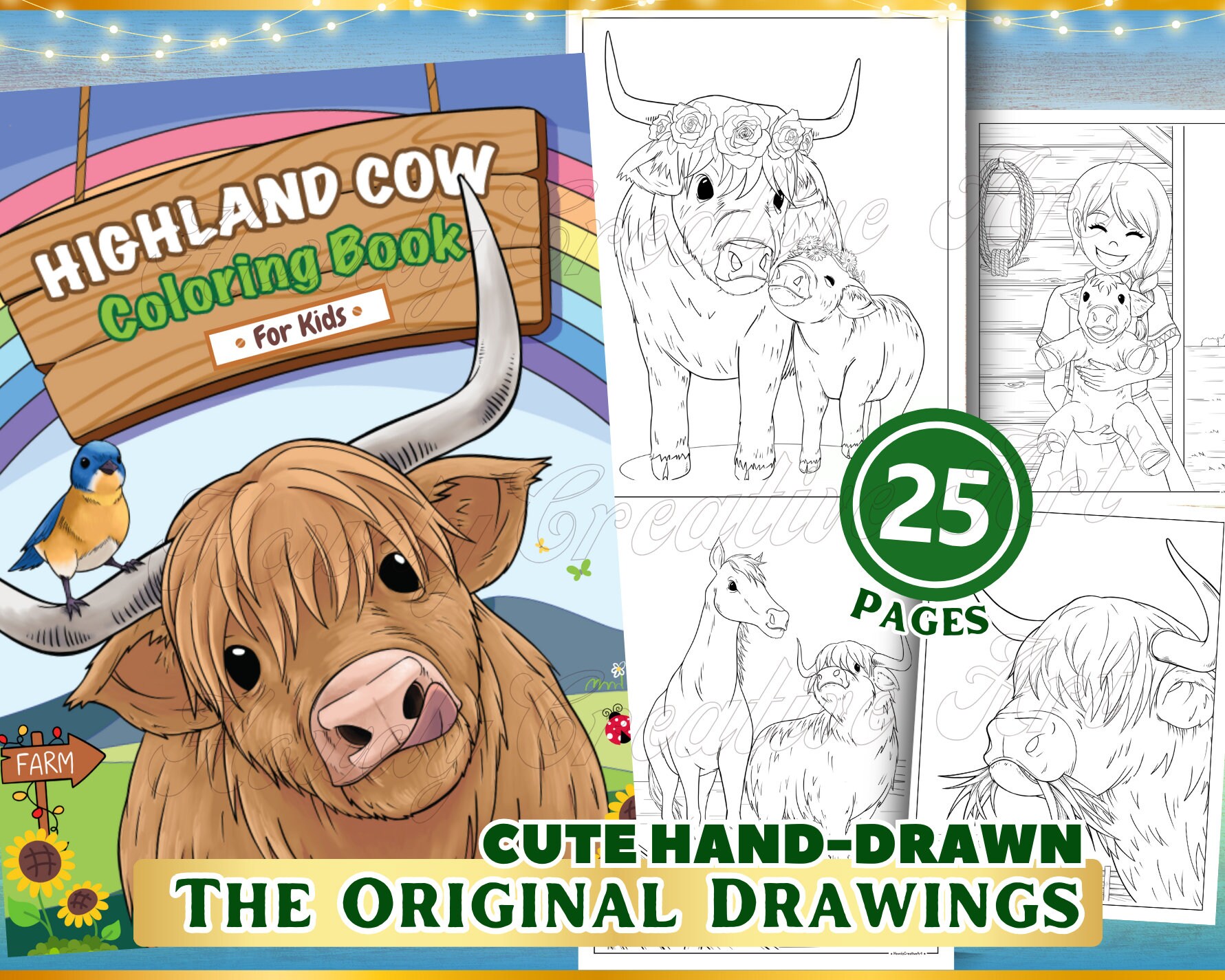 Highland Cow Coloring Pages | Cute Scottish Cows Activity Sheets for ...
