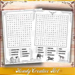 Printable Western Cowboy Word Snake Puzzle Sheets | Fun Word Game Old ...