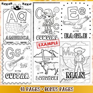 Cowboy ABC Coloring Pages | Fun Western Baby Shower Activity Pack for ...