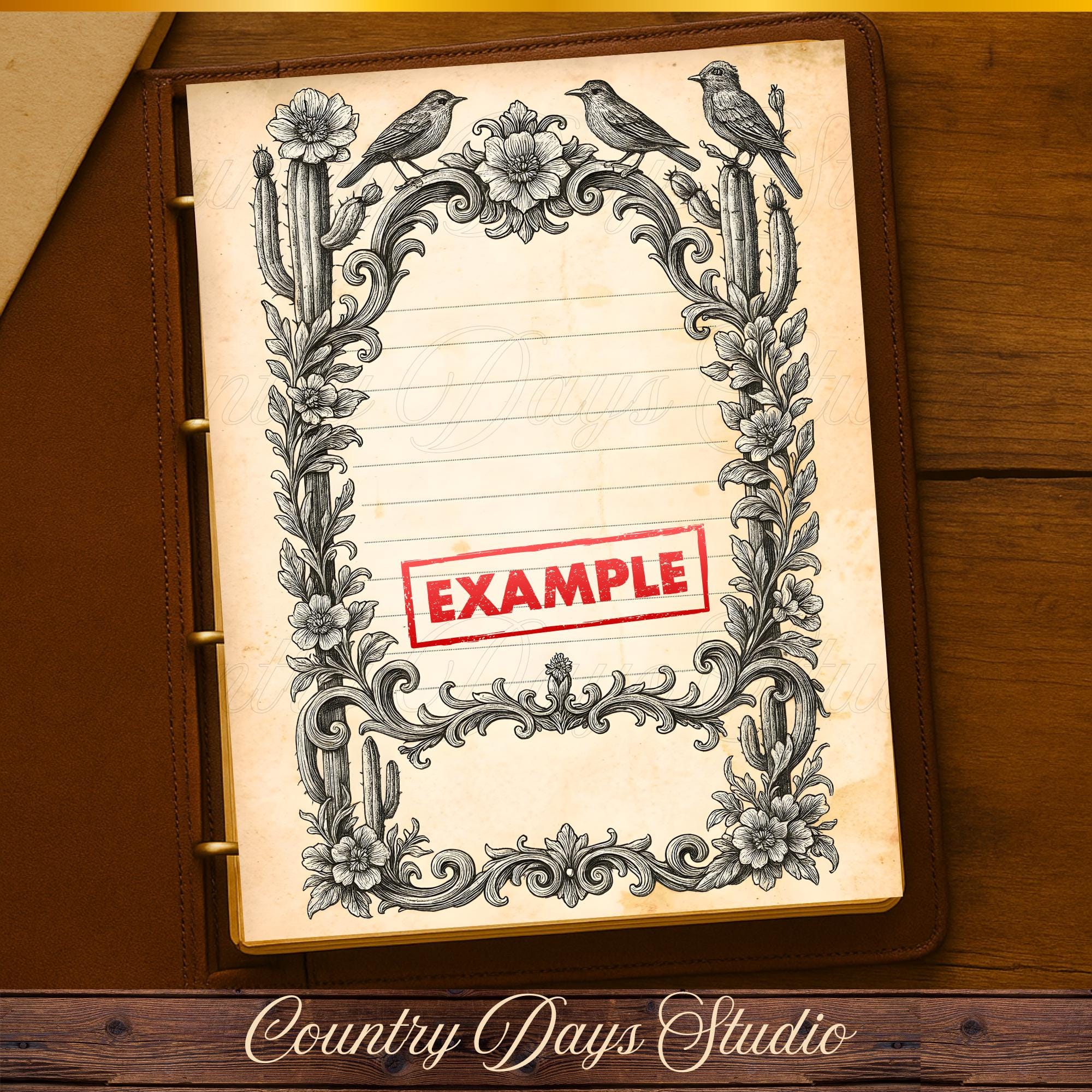 Vintage Western Writing Paper: Cowboy Journal Pages (digital Download ...