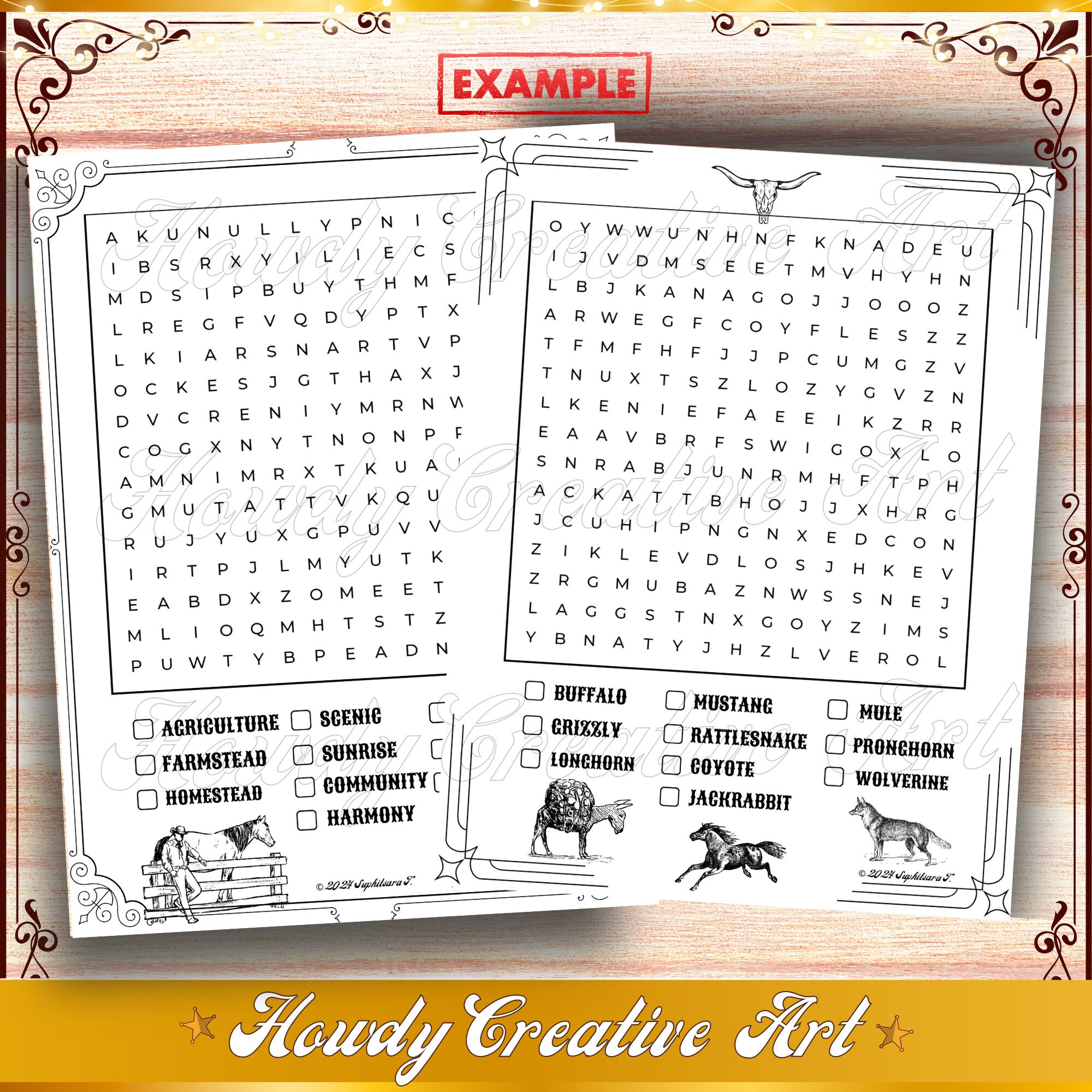 Western Word Game | Fun Cowboy Country Theme Activity Sheets | Wild ...